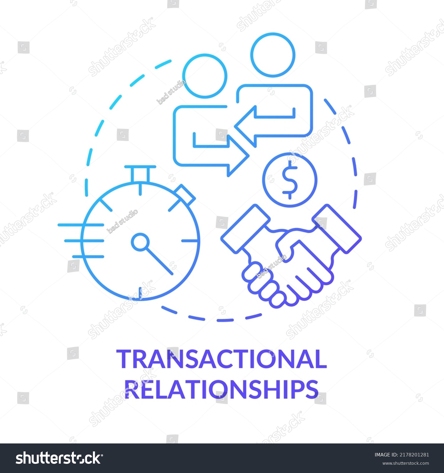 Transactional Relationships Blue Gradient Concept Icon Stock Vector ... Transactional Relationships Blue Gradient Concept Icon Stock Vector ...