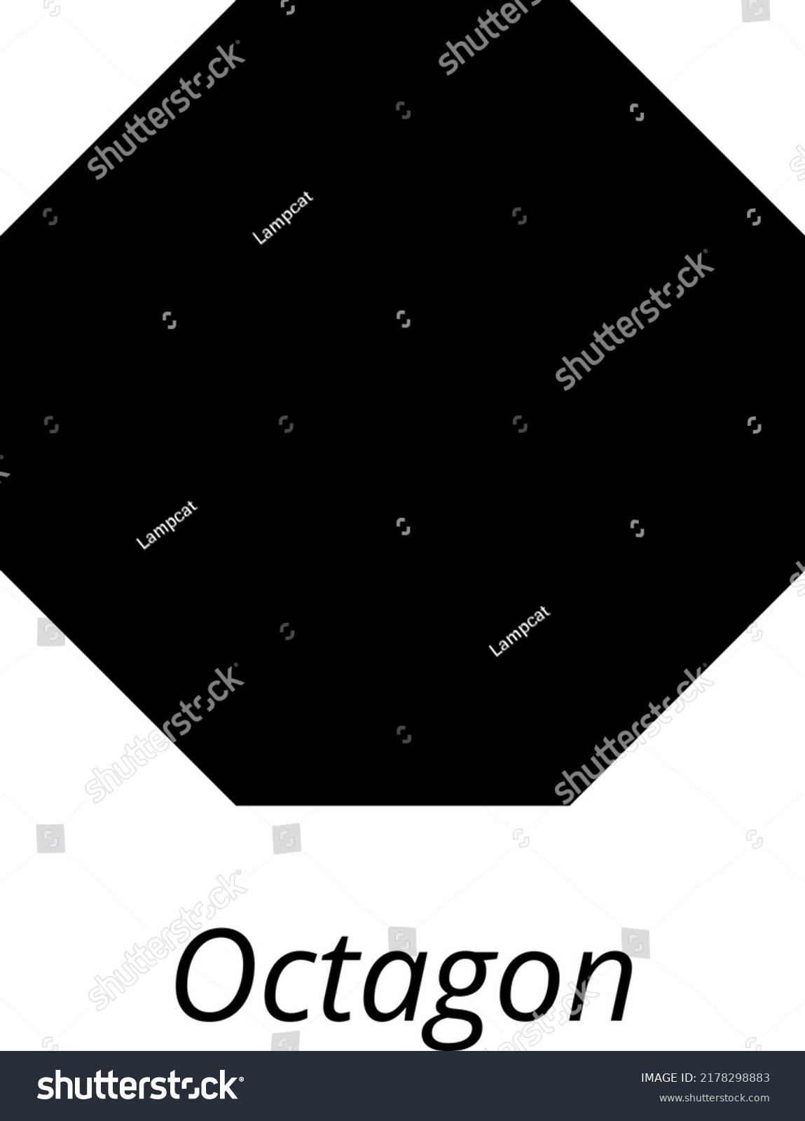 Octagon Geometric Shape Vector Illustration Basic Stock Vector (Royalty ...