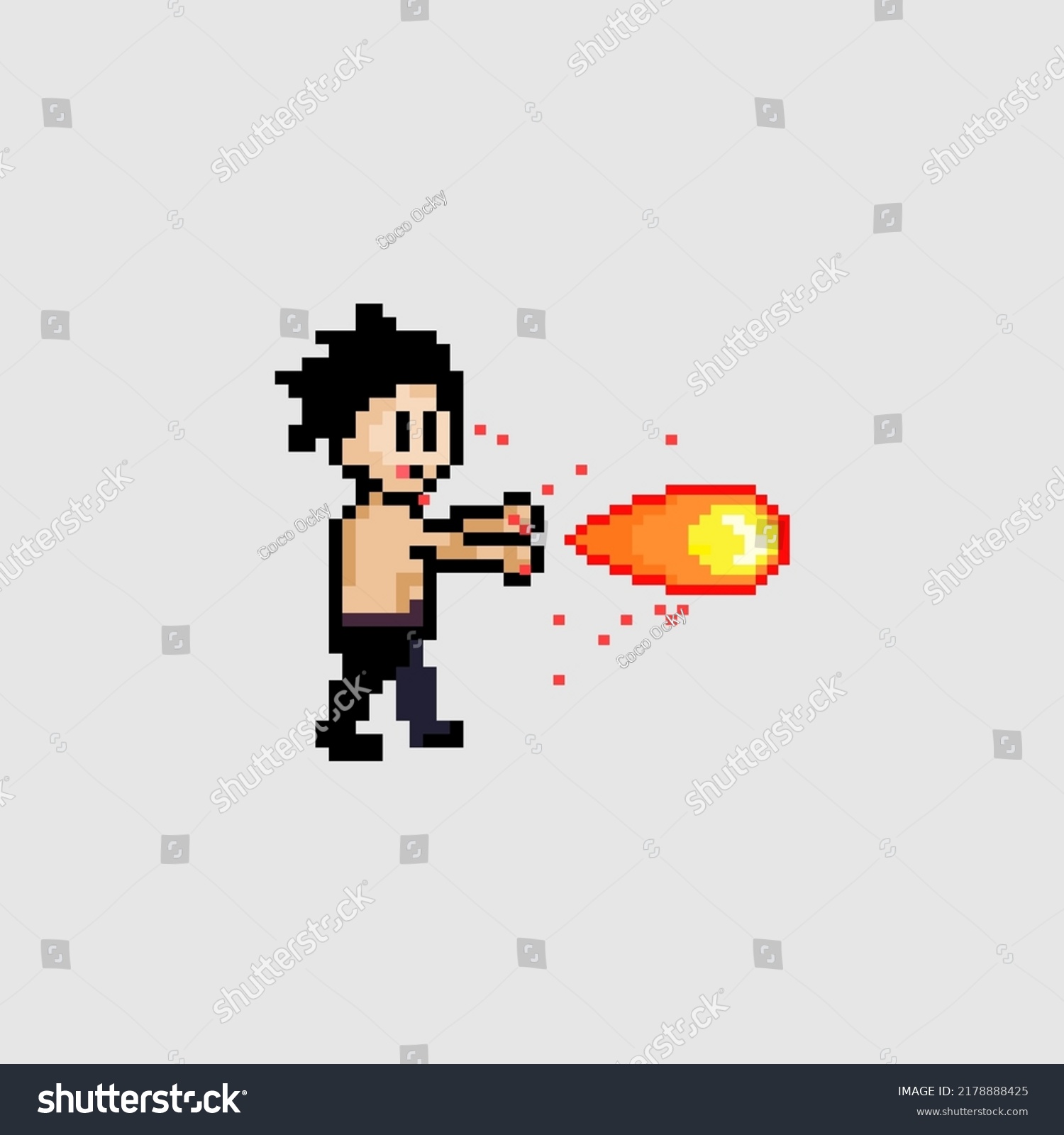 Pixel Art Style Old Videogames Style Stock Vector Royalty Free 2178888425 Shutterstock