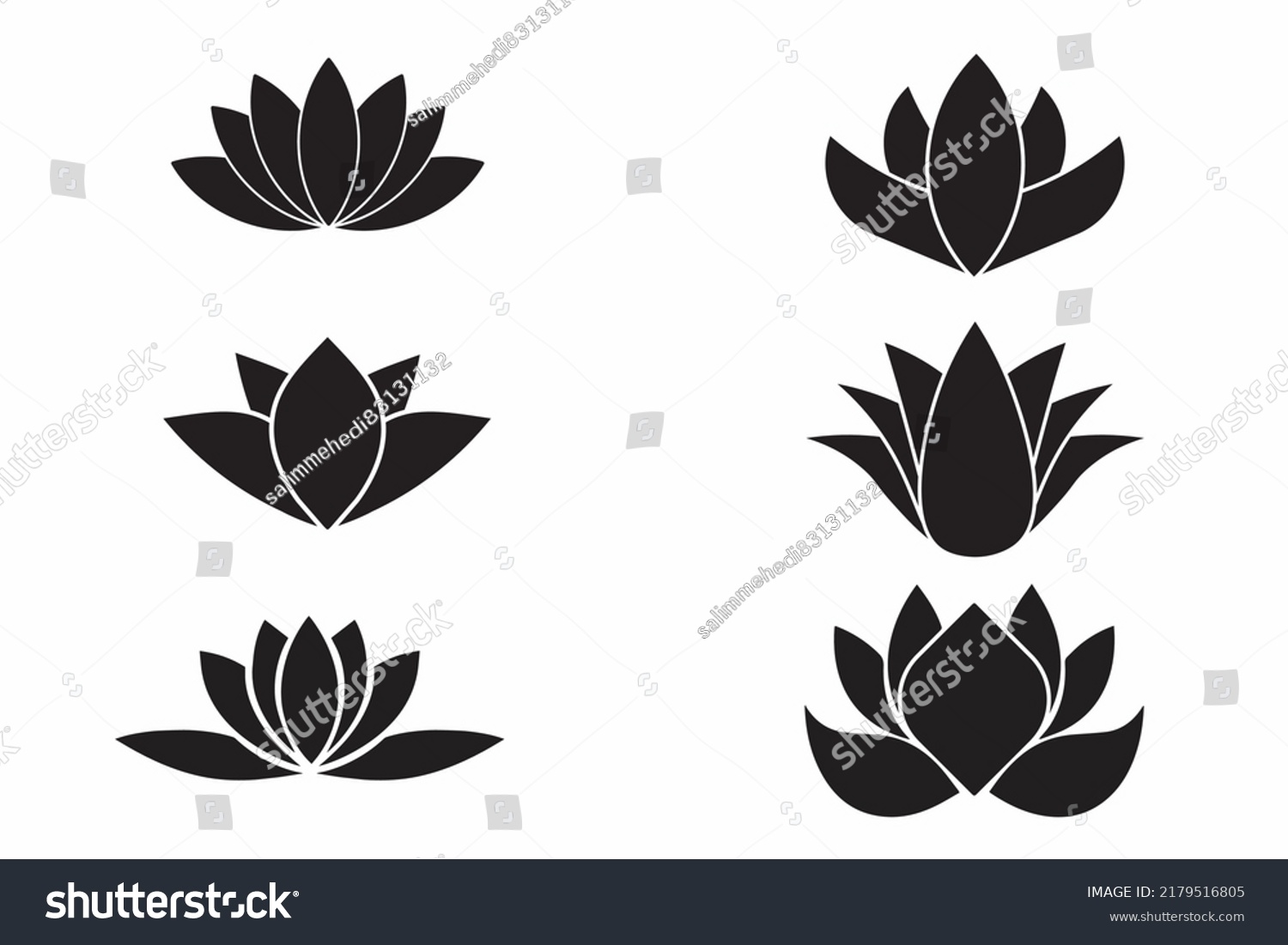 Lotus Flowers Icon Set Flat Style Stock Vector (Royalty Free ... Lotus Flowers Icon Set Flat Style Stock Vector (Royalty Free ...
