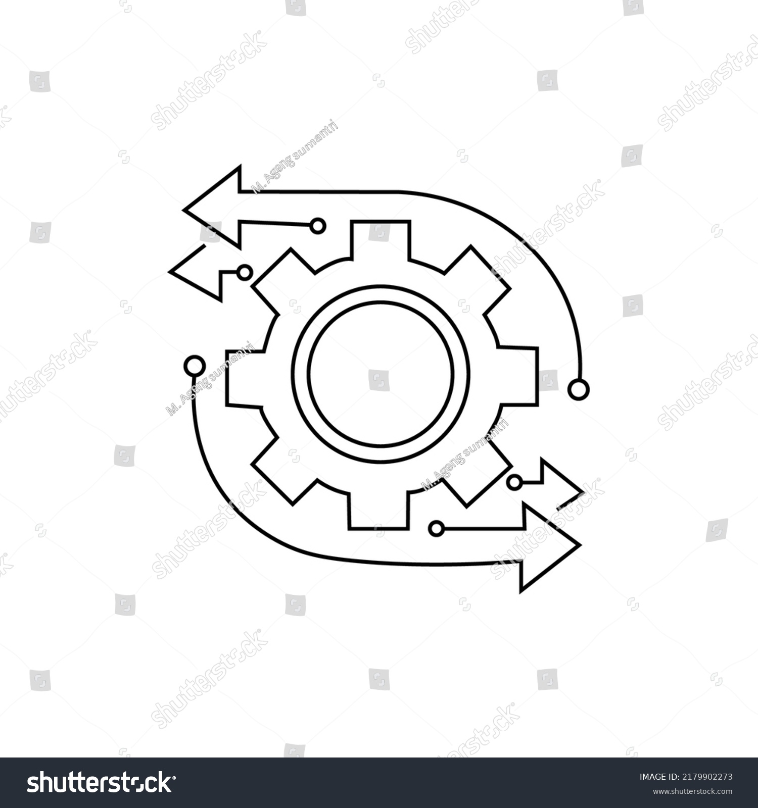 Easy Operation Process Thin Line Gears Stock Vector (Royalty Free ... Easy Operation Process Thin Line Gears Stock Vector (Royalty Free ...