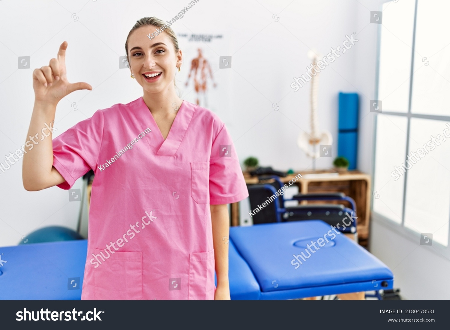 Young Blonde Woman Working Pain Recovery Stock Photo 2180478531 ... Young Blonde Woman Working Pain Recovery Stock Photo 2180478531 ...