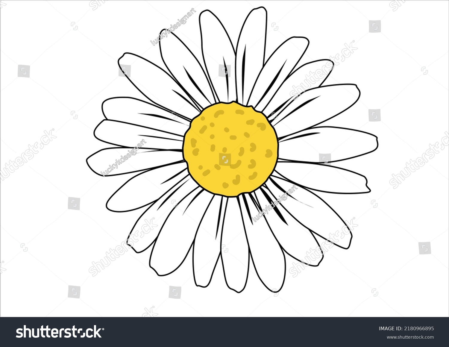 Pink Daisy Flower Slogan Text Beautiful Stock Vector Royalty Free