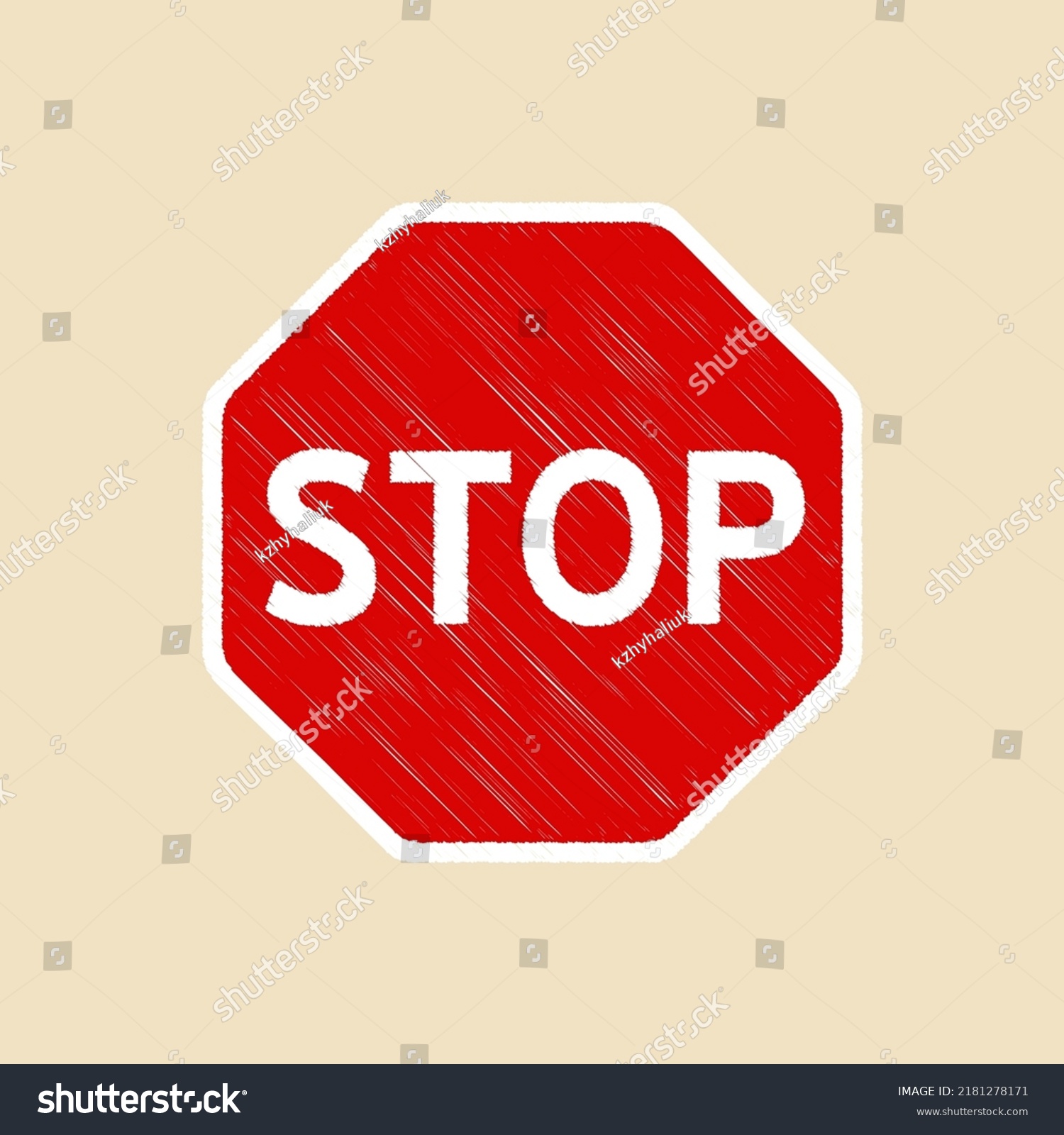 Stop Sign Vector Illustration Red Sign Stock Vector Royalty Free