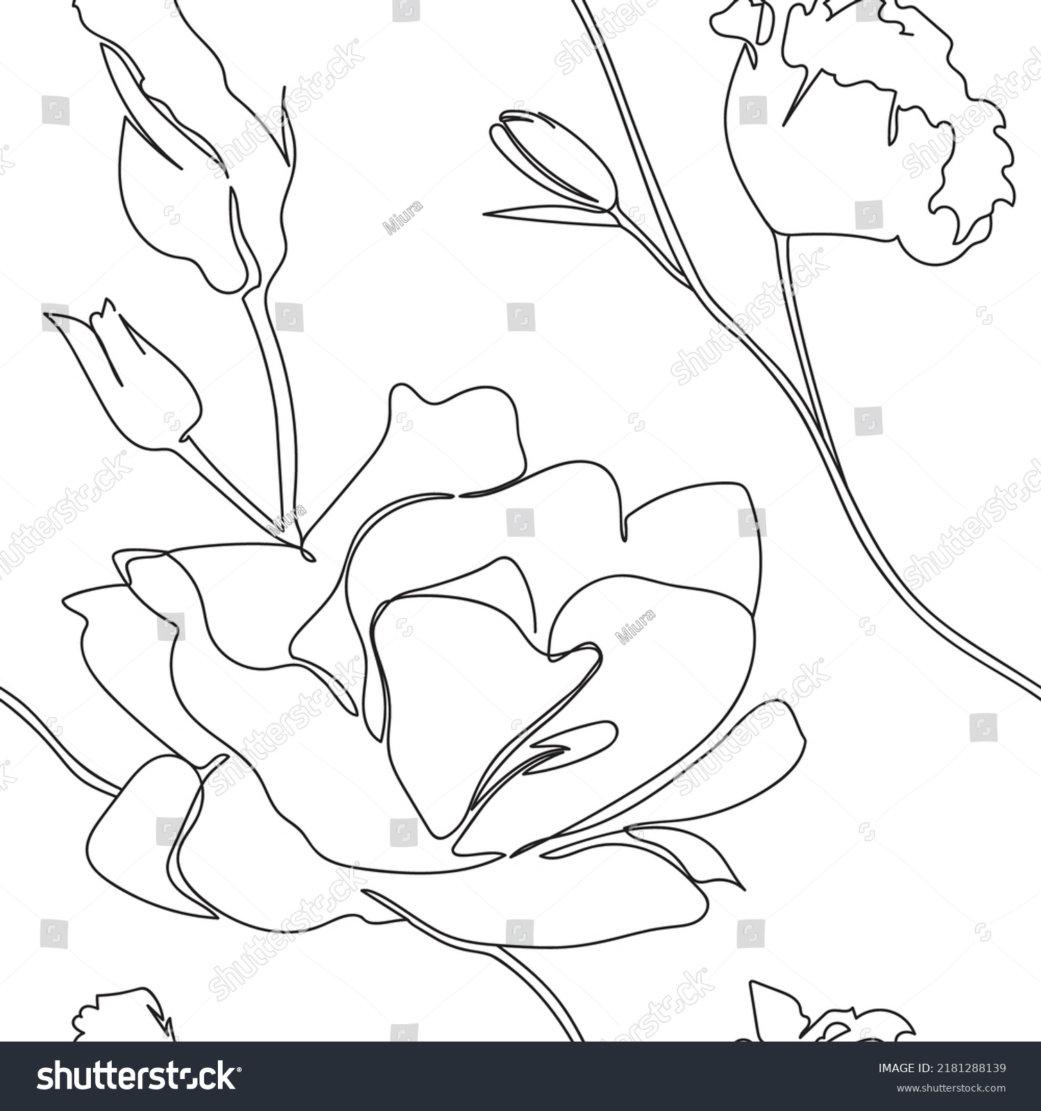 Lillies Single Continuous Line Drawing Style Stock Vector (Royalty Free ... Lillies Single Continuous Line Drawing Style Stock Vector (Royalty Free ...
