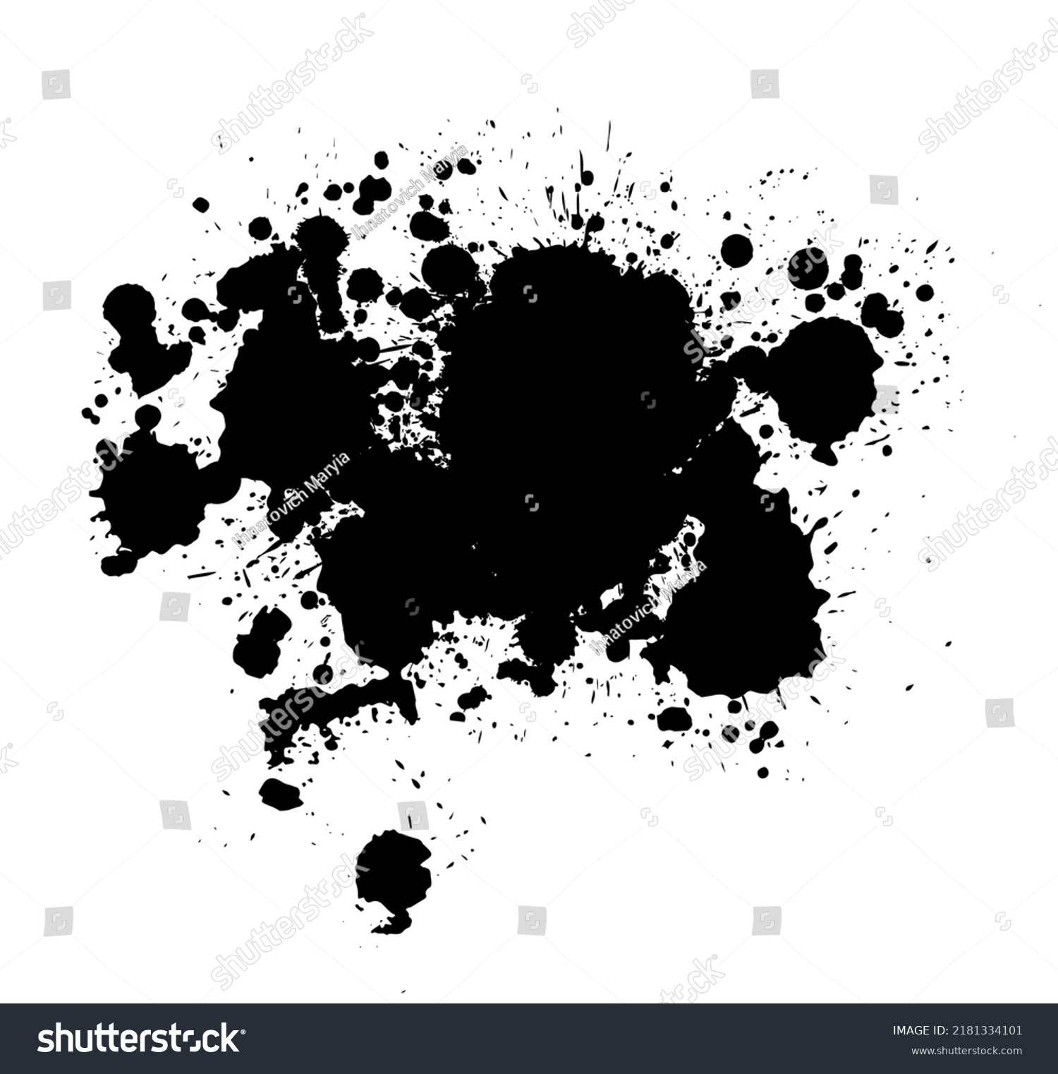 Black Blob Object On White Background Stock Vector (Royalty Free ...