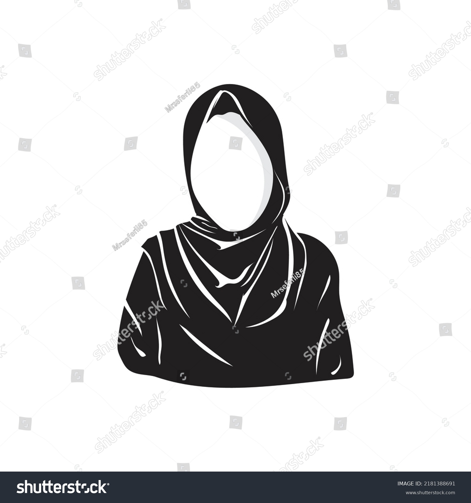 Vector Silhouette Drawing Muslim Woman Hijab Stock Vector (Royalty Free ... Vector Silhouette Drawing Muslim Woman Hijab Stock Vector (Royalty Free ...