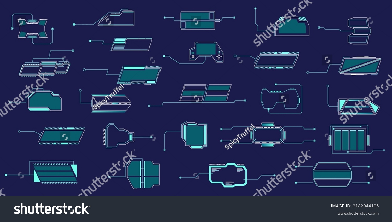 Tech Hud Frames Text Box Technology Stock Vector Royalty Free