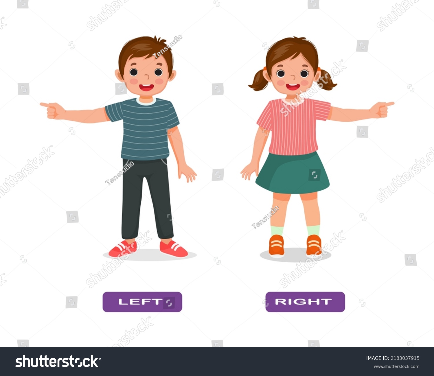 Opposite Adjective Antonym Left Right Words Stock Vector (Royalty Free ... Opposite Adjective Antonym Left Right Words Stock Vector (Royalty Free ...