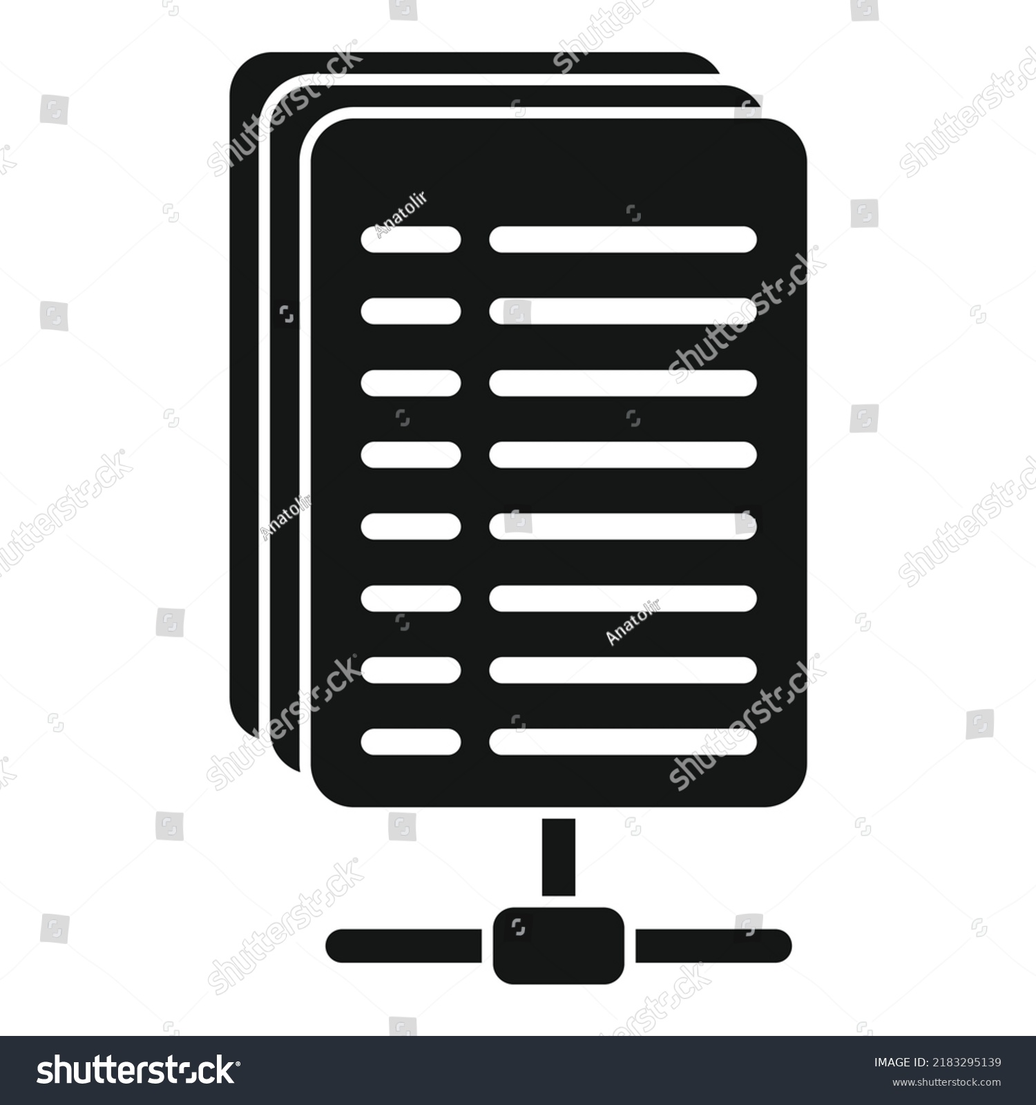 Database Sheet Icon Simple Vector Crm Stock Vector (Royalty Free ...