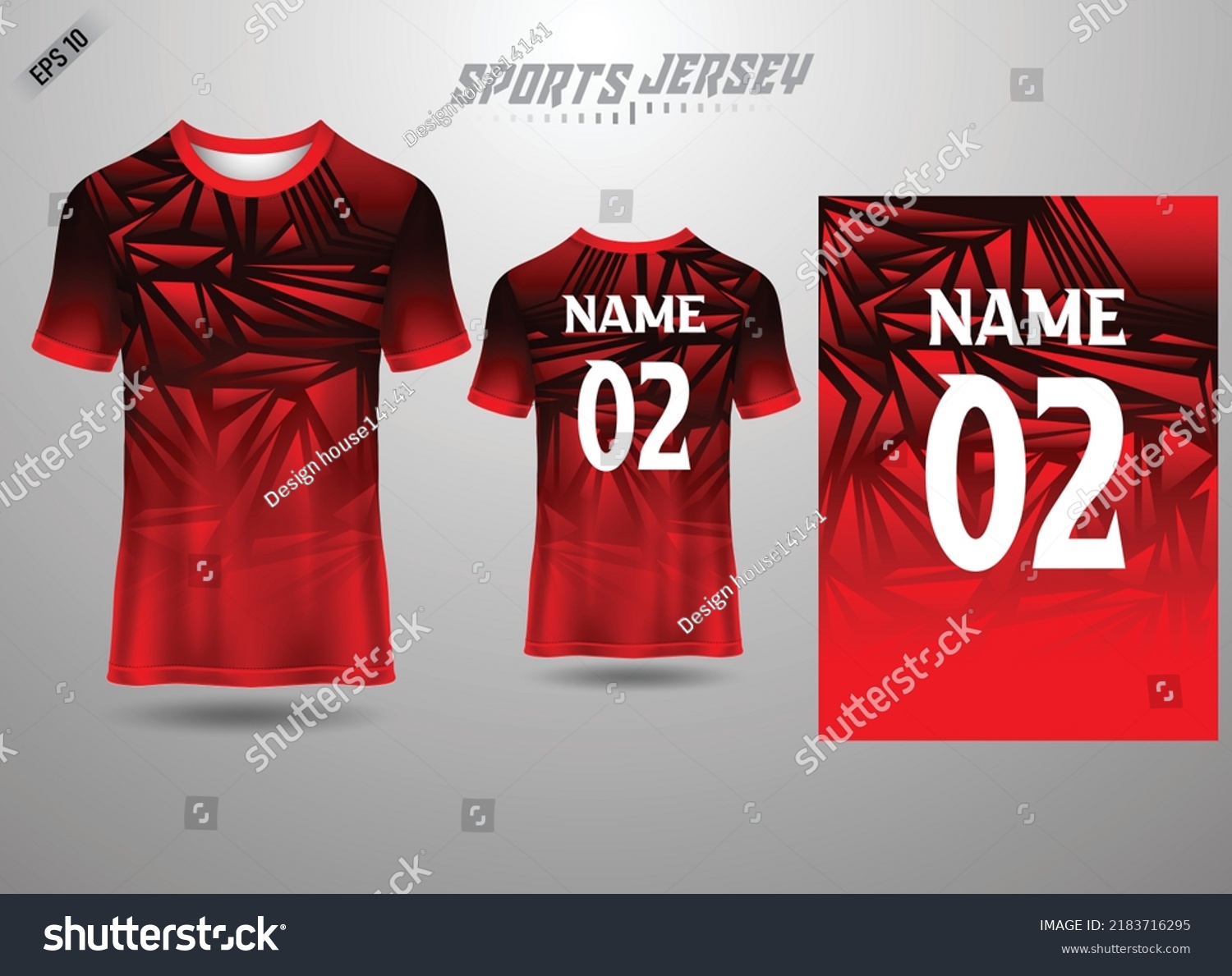 Sports Jersey Design Template Soccer Team Stock Vector Royalty Free