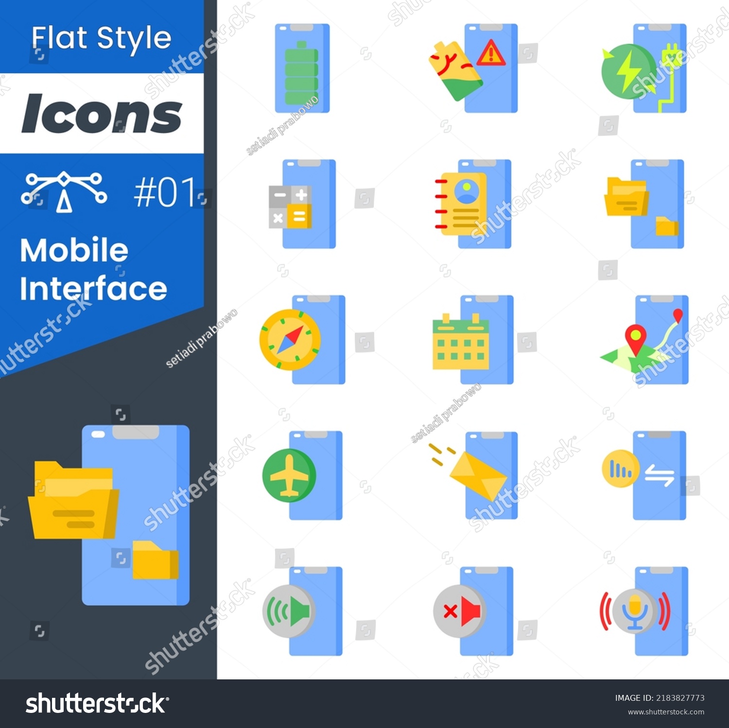 Editable Flat Style Mobile App Icon Stock Vector Royalty Free