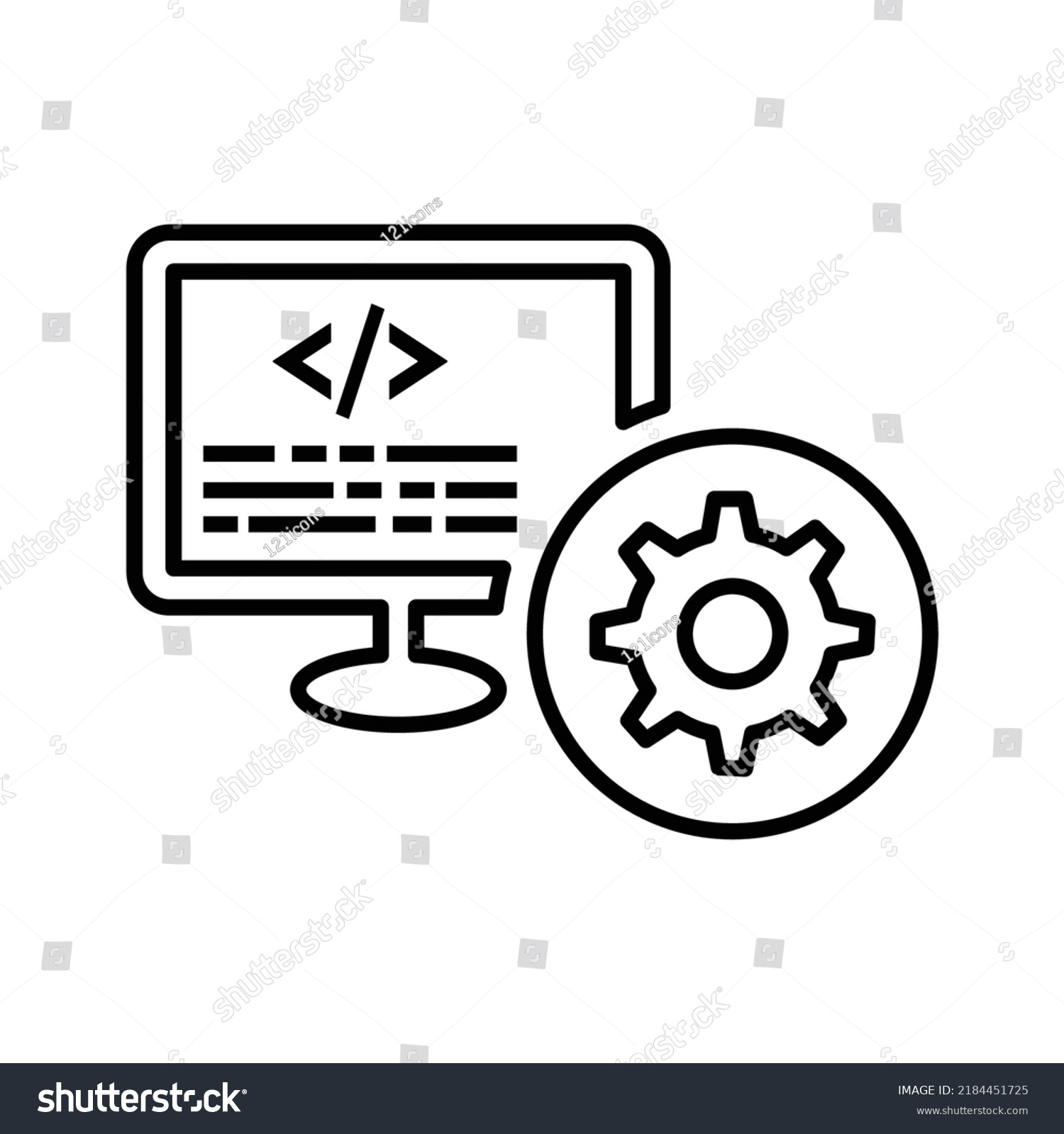 Coding Input Programming Line Icon Outline Stock Vector (Royalty Free ... Coding Input Programming Line Icon Outline Stock Vector (Royalty Free ...