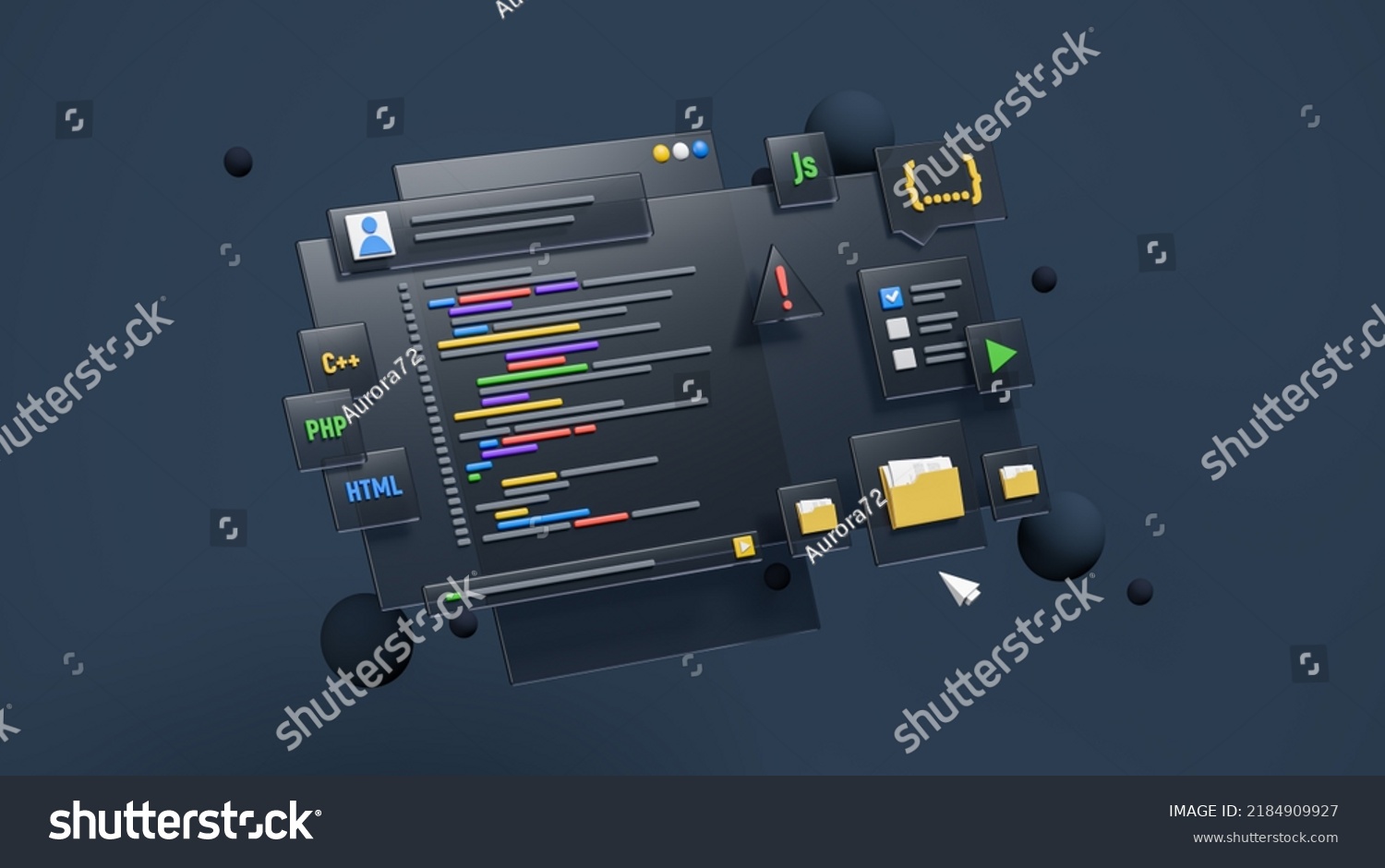 Software Development Coding Process Script Coding Stock Illustration ...