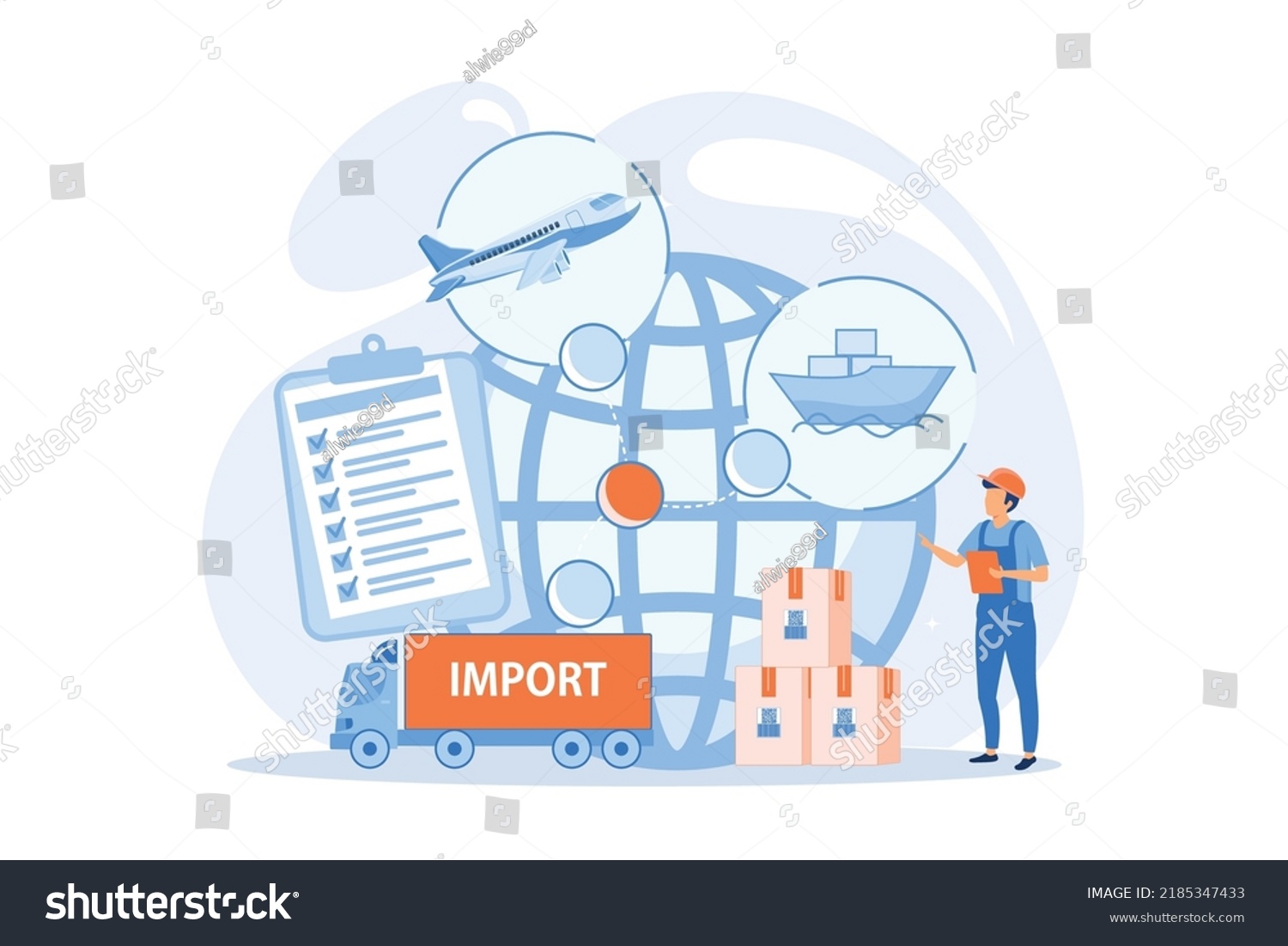 Established International Trade Routes Selling Goods Stock Vector ... Established International Trade Routes Selling Goods Stock Vector ...