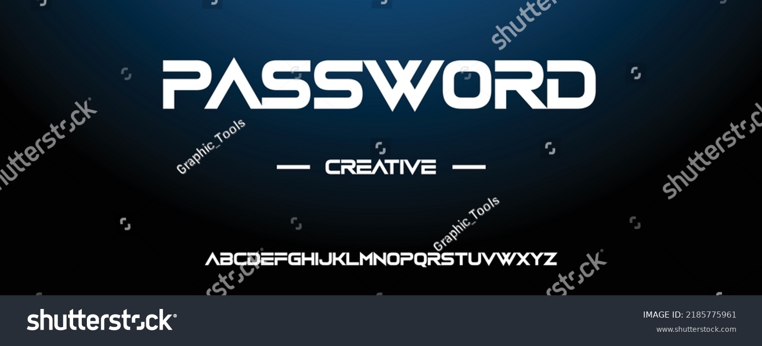 Password Elegant Alphabet Letters Font Number Stock Vector Royalty Free 2185775961 Shutterstock