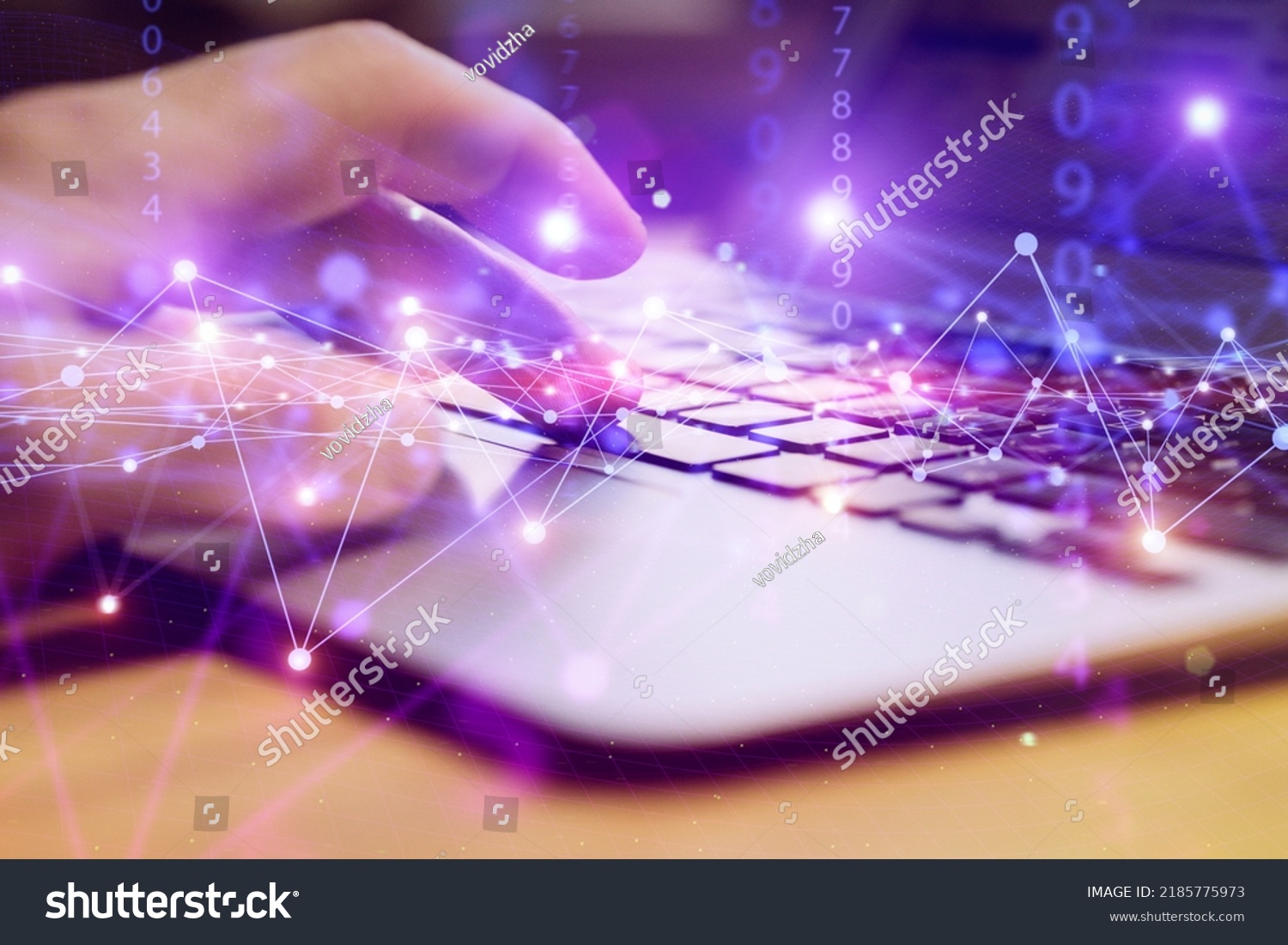 Big Data Technology Background Using Laptop Stock Photo 2185775973 ...