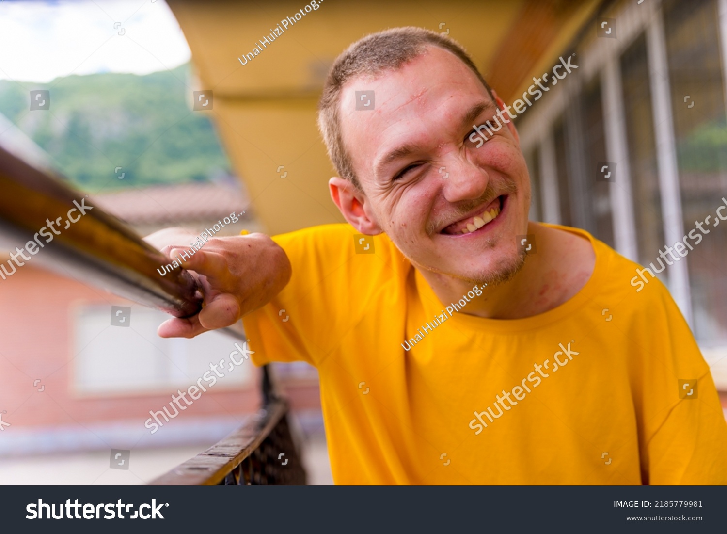 Portrait Disabled Person Dressed Yellow Wheelchair Stock Photo ... Portrait Disabled Person Dressed Yellow Wheelchair Stock Photo ...