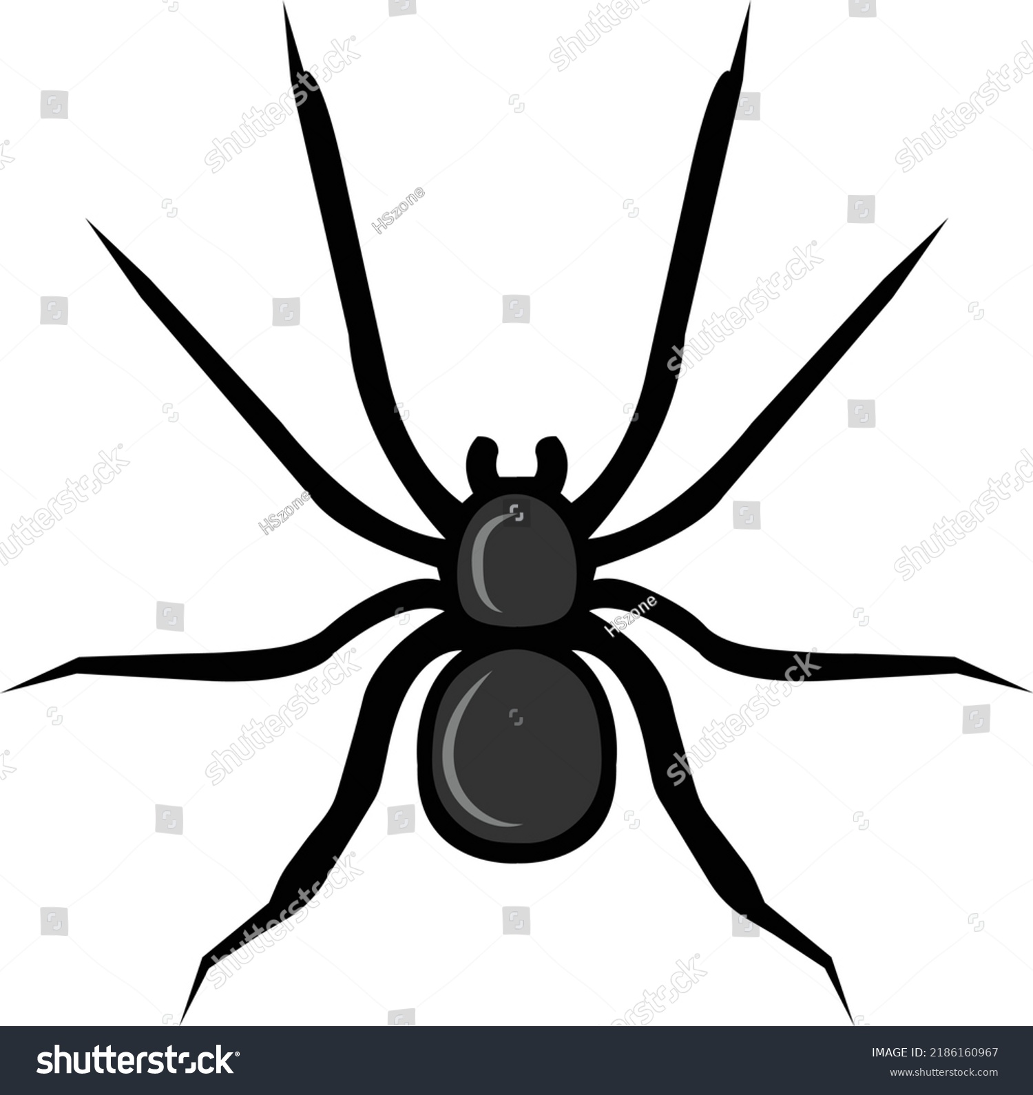 Spider Vector Illustration Cute Spider Clip Stock Vector Royalty Free