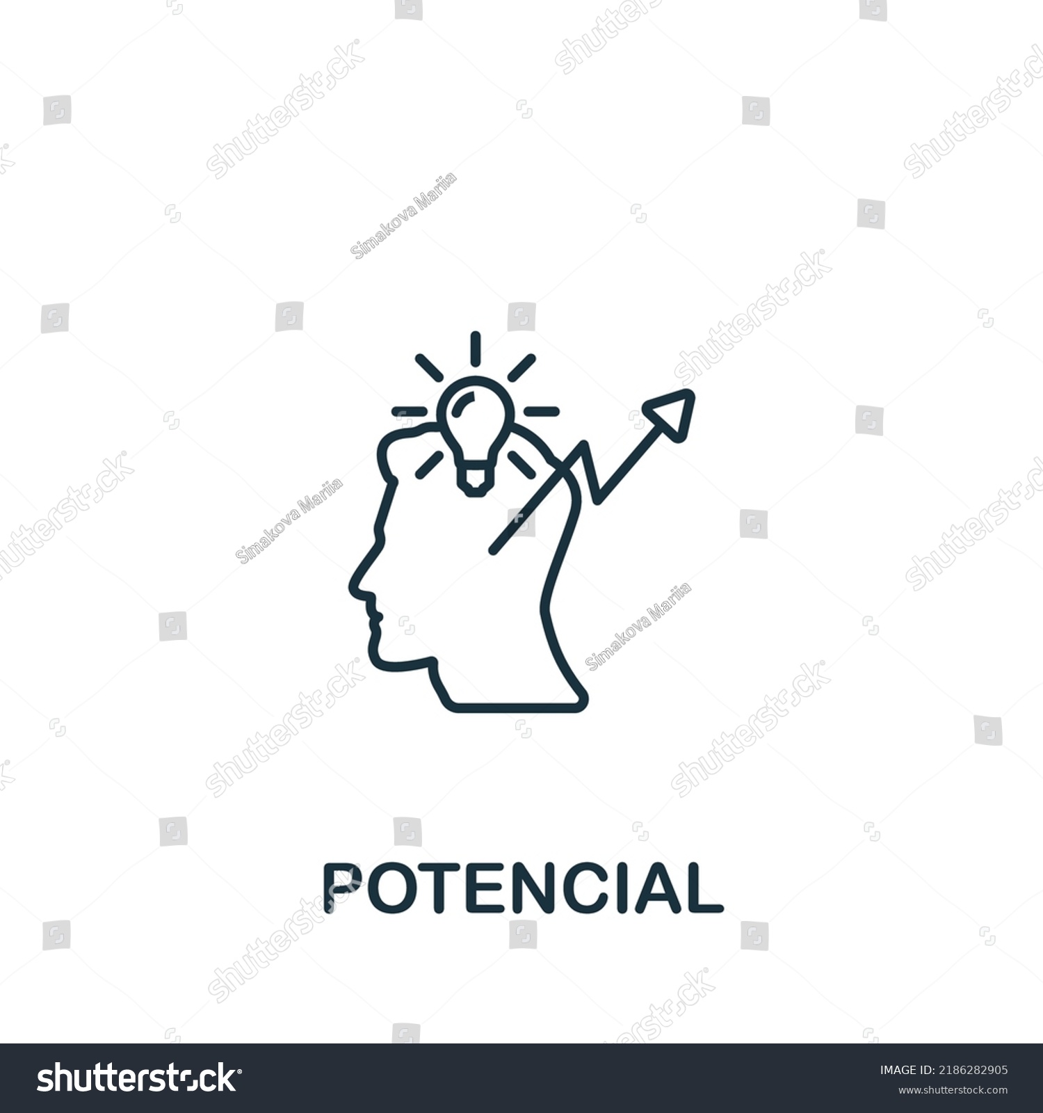 Potencial Icon Monochrome Simple Business Training Stock Vector ... Potencial Icon Monochrome Simple Business Training Stock Vector ...