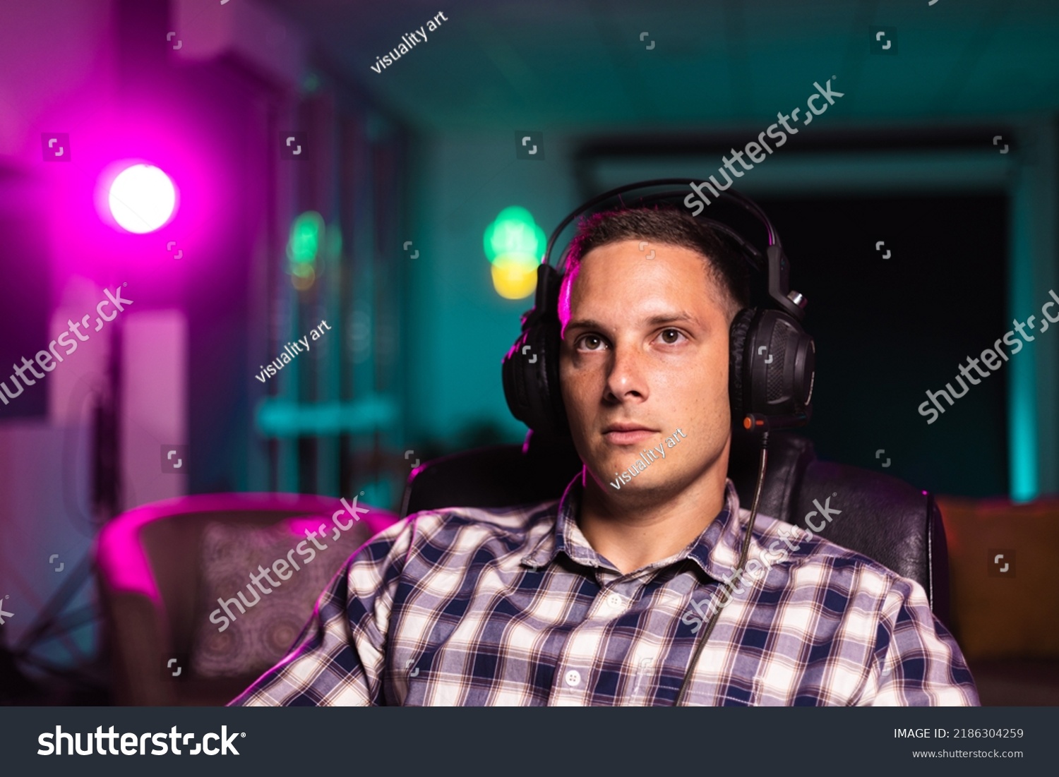 Professional Streamer Young Man Cyber Gamer Stock Photo 2186304259 ... Professional Streamer Young Man Cyber Gamer Stock Photo 2186304259 ...