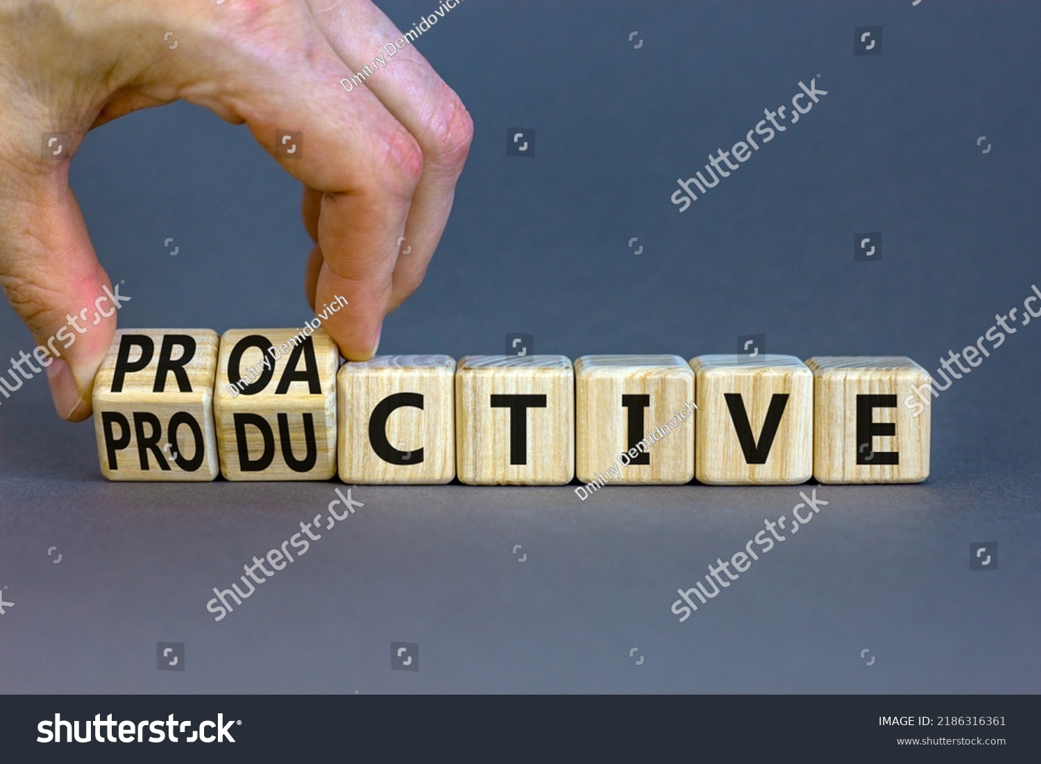 Proactive Productive Symbol Businessman Turns Cubes Stock Photo ... Proactive Productive Symbol Businessman Turns Cubes Stock Photo ...