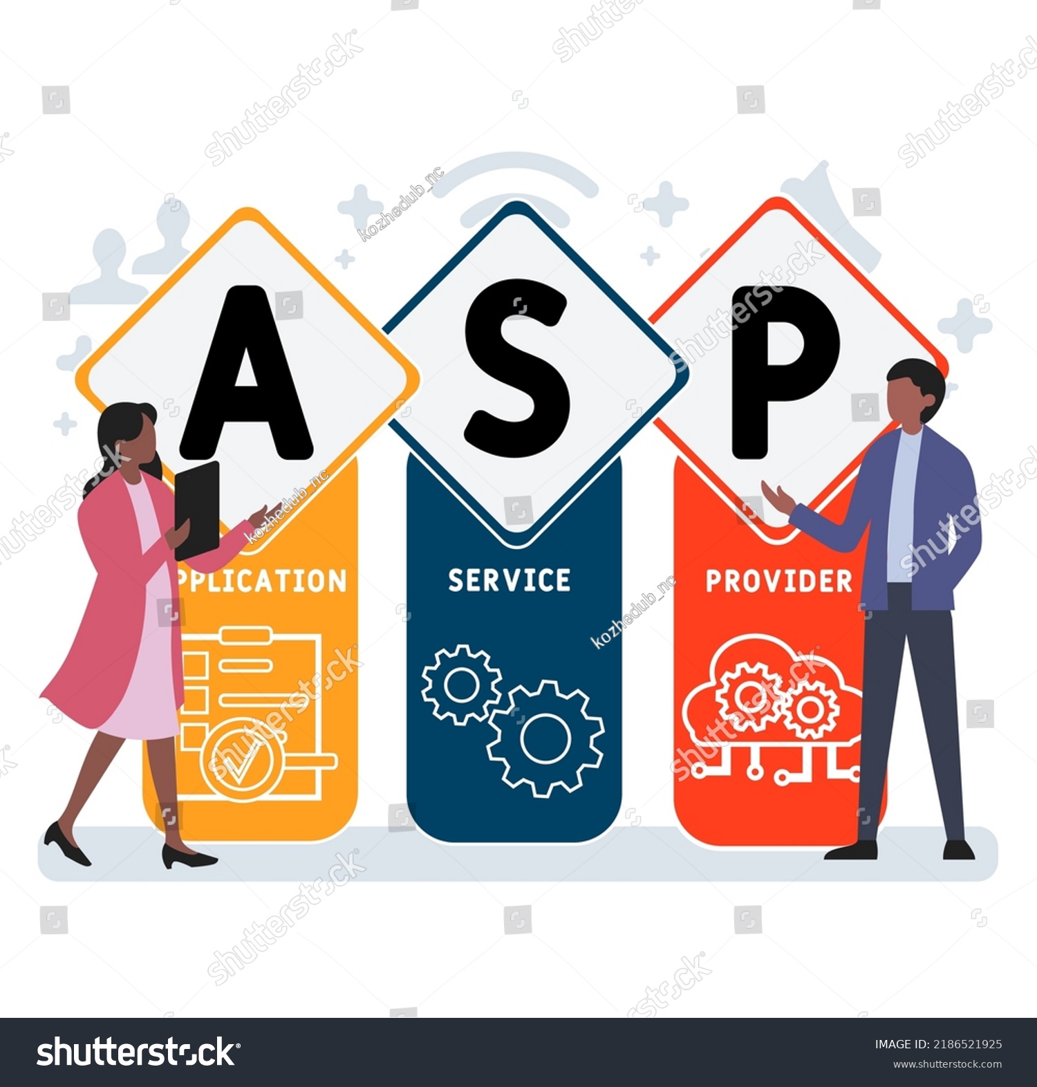 Asp Application Service Provider Acronym Business Stock Vector Royalty Free 2186521925