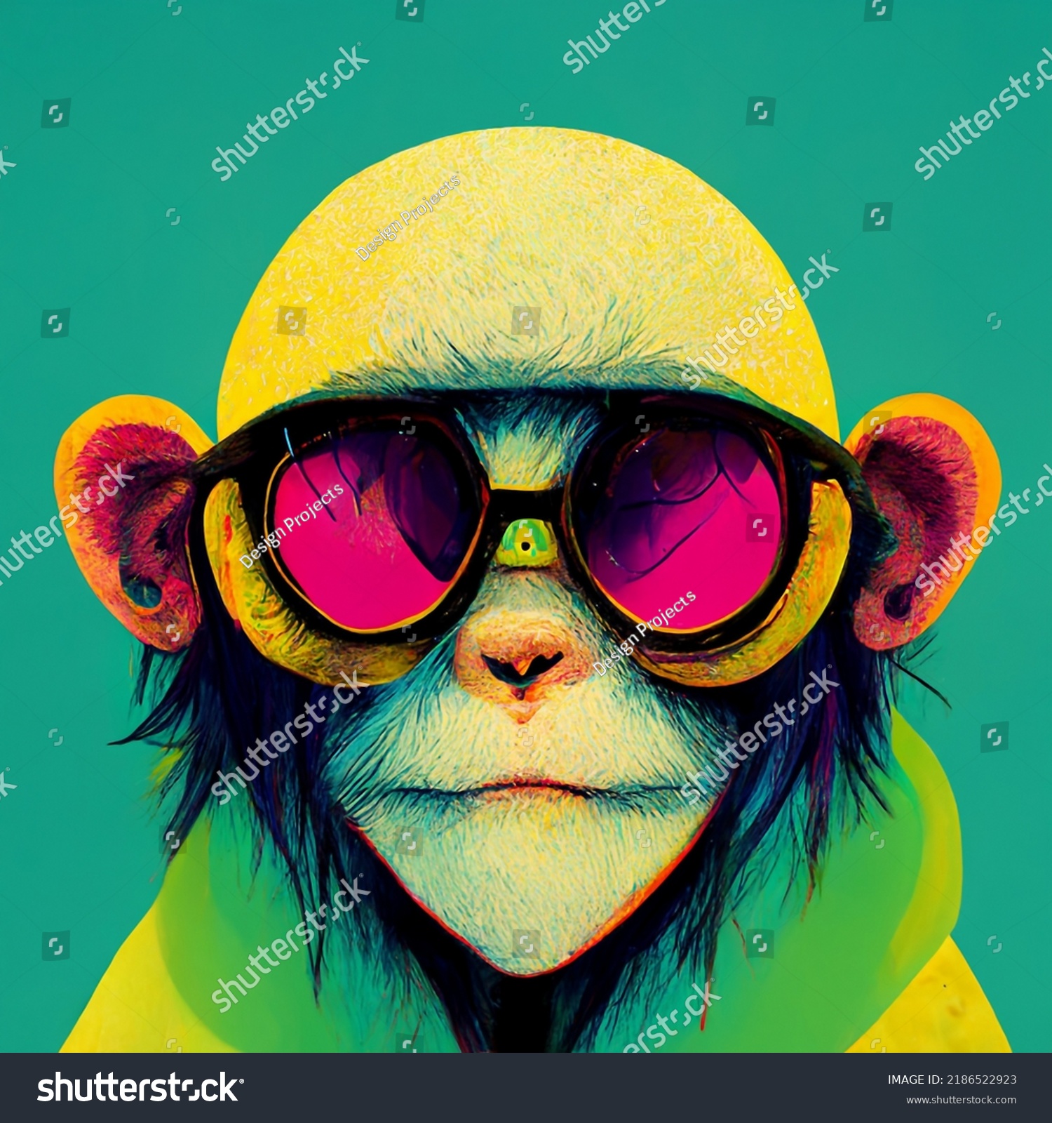 Portrait Hipster Wearing Sunglasses Hipster Sunglasses Stock Illustration 2186522923 Shutterstock