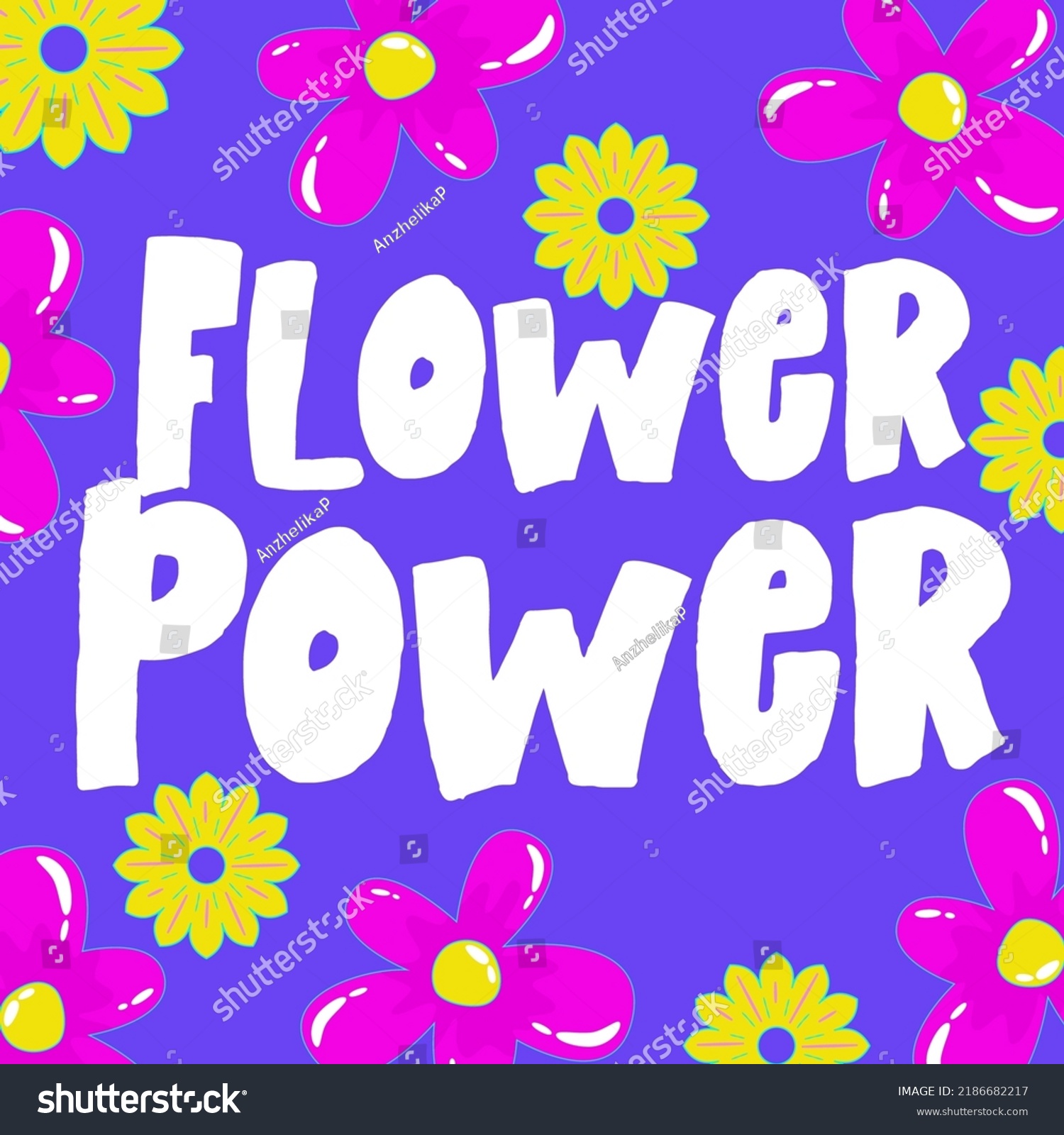 Daisy Flower Power Poster Print Design Stock Vector (Royalty Free ...