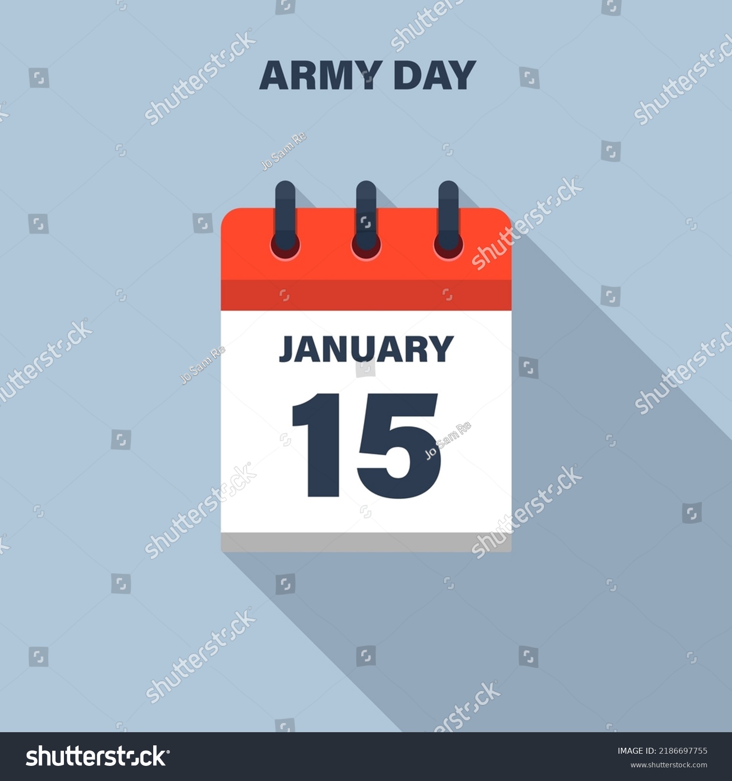Army Day January 15 Calendar Icon Stock Vector (Royalty Free ... Army Day January 15 Calendar Icon Stock Vector (Royalty Free ...
