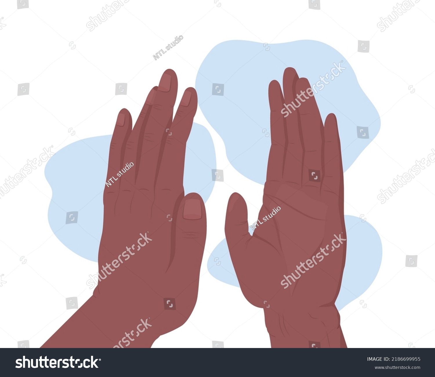 Slapping Hands 2d Vector Isolated Illustration Stock Vector Royalty Free 2186699955 Shutterstock