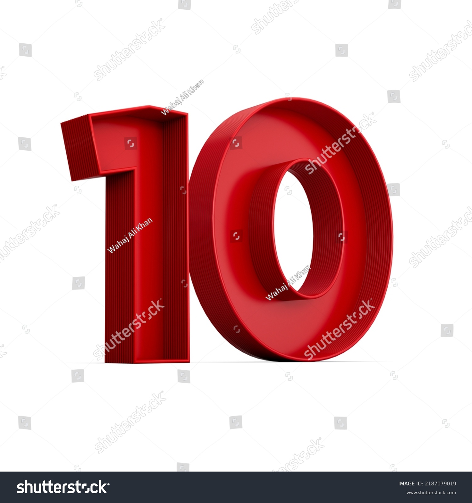 3d Illustration Red Number 10 Ten Stock Illustration 2187079019 | Shutterstock