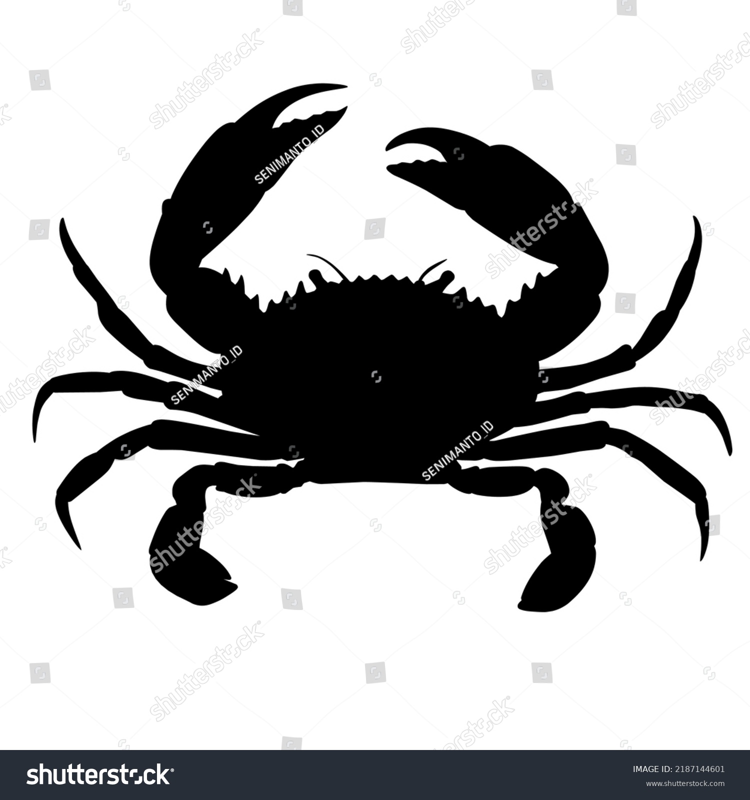 Vector Illustration Crab Vector Design Crab Stock Vector Royalty Free 2187144601 Shutterstock
