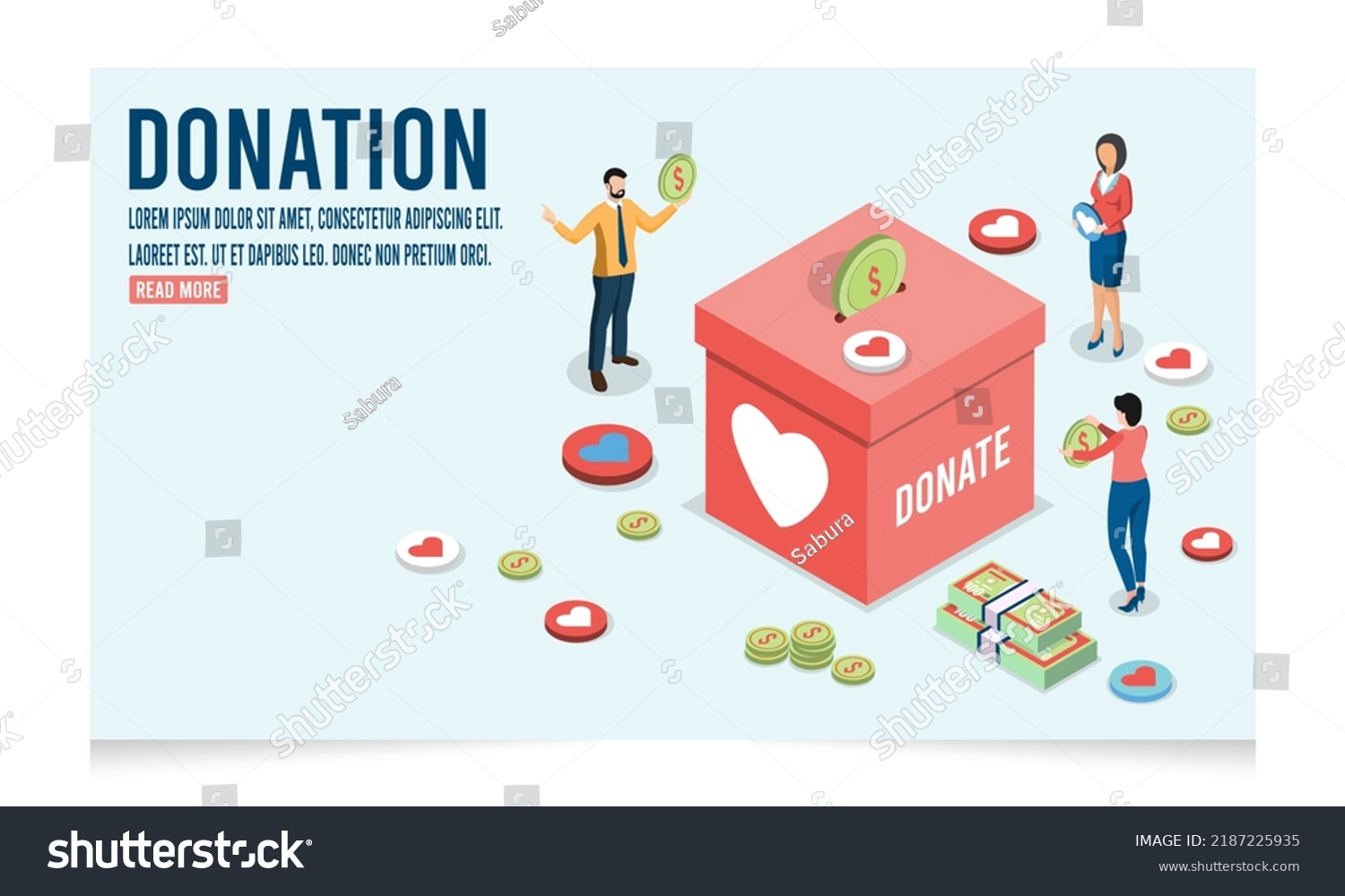 3d Isometric Donation Concept People Throw Stock Vector (Royalty Free ... 3d Isometric Donation Concept People Throw Stock Vector (Royalty Free ...