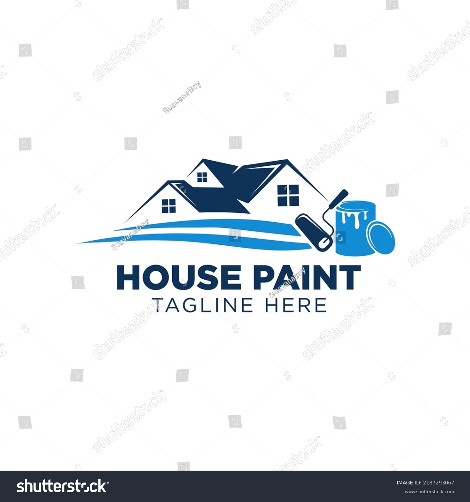 Blue Color House Painting Logo Business Stock Vector (Royalty Free ... Blue Color House Painting Logo Business Stock Vector (Royalty Free ...