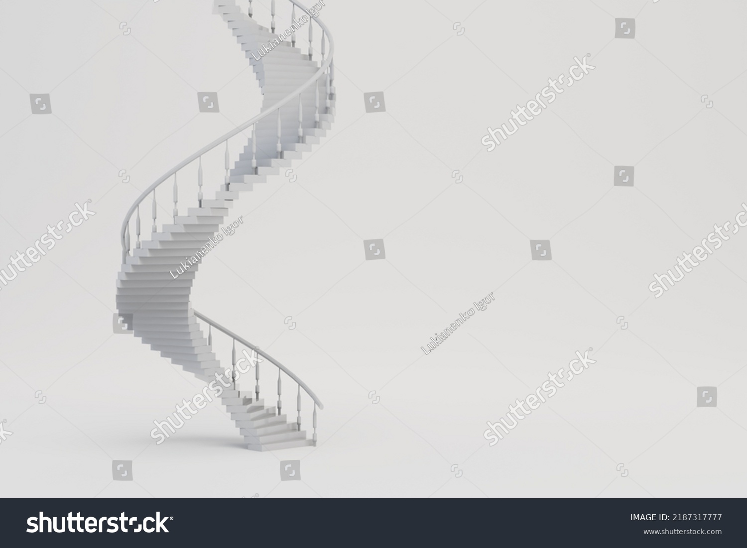 Beautiful White Twisted Staircase Many Steps Stock Illustration ... Beautiful White Twisted Staircase Many Steps Stock Illustration ...