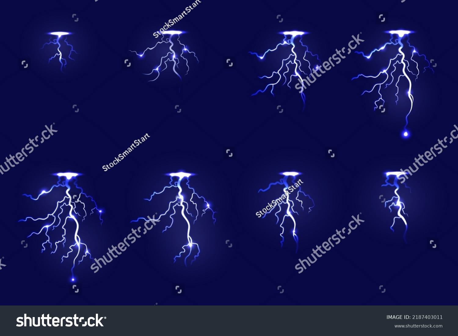 Lightning Animation Animated Thunder Ground Fx Stock Vector Royalty Free 2187403011 Shutterstock