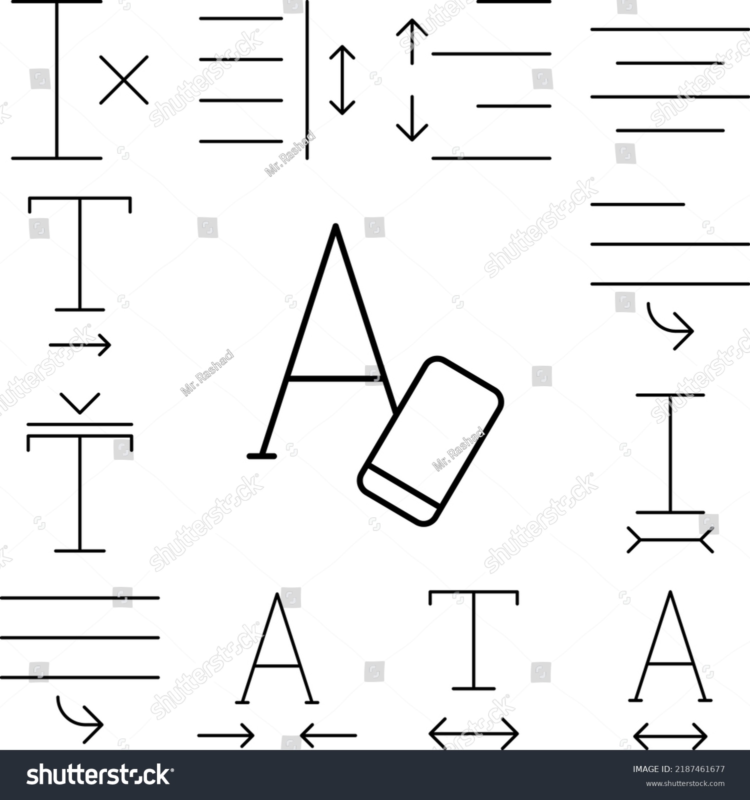 Clear Erase Text Formatting Icon Collection Stock Vector (Royalty Free ... Clear Erase Text Formatting Icon Collection Stock Vector (Royalty Free ...