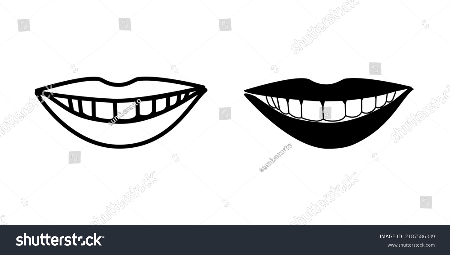 Sexy Lips Vector Illustration Creative Icon Stock Vector Royalty Free