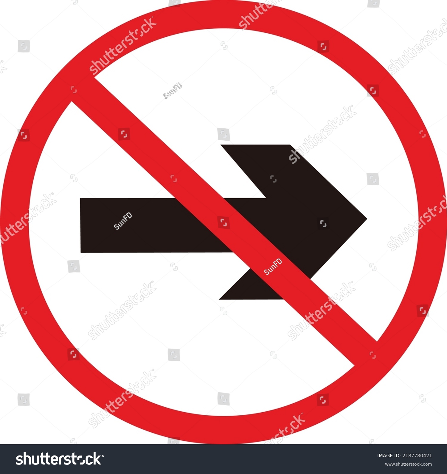 Do Not Turn Right Traffic Sign Stock Vector (Royalty Free) 2187780421 ... Do Not Turn Right Traffic Sign Stock Vector (Royalty Free) 2187780421 ...