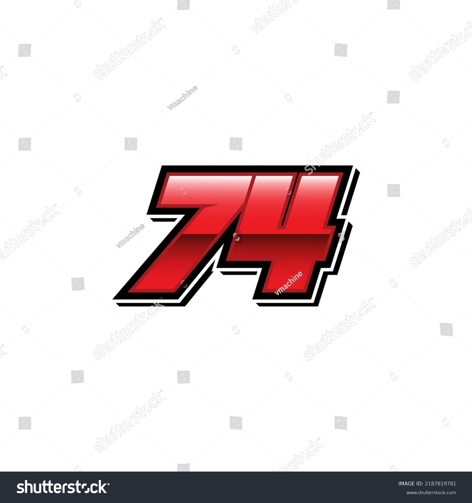 Racing Start Number 74 Vector Template Stock Vector (Royalty Free ... Racing Start Number 74 Vector Template Stock Vector (Royalty Free ...