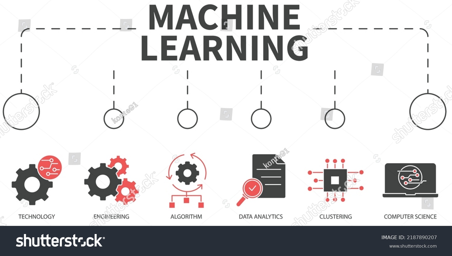 Machine Learning Vector Illustration Concept Banner Stock Vector (Royalty Free) 2187890207 ...