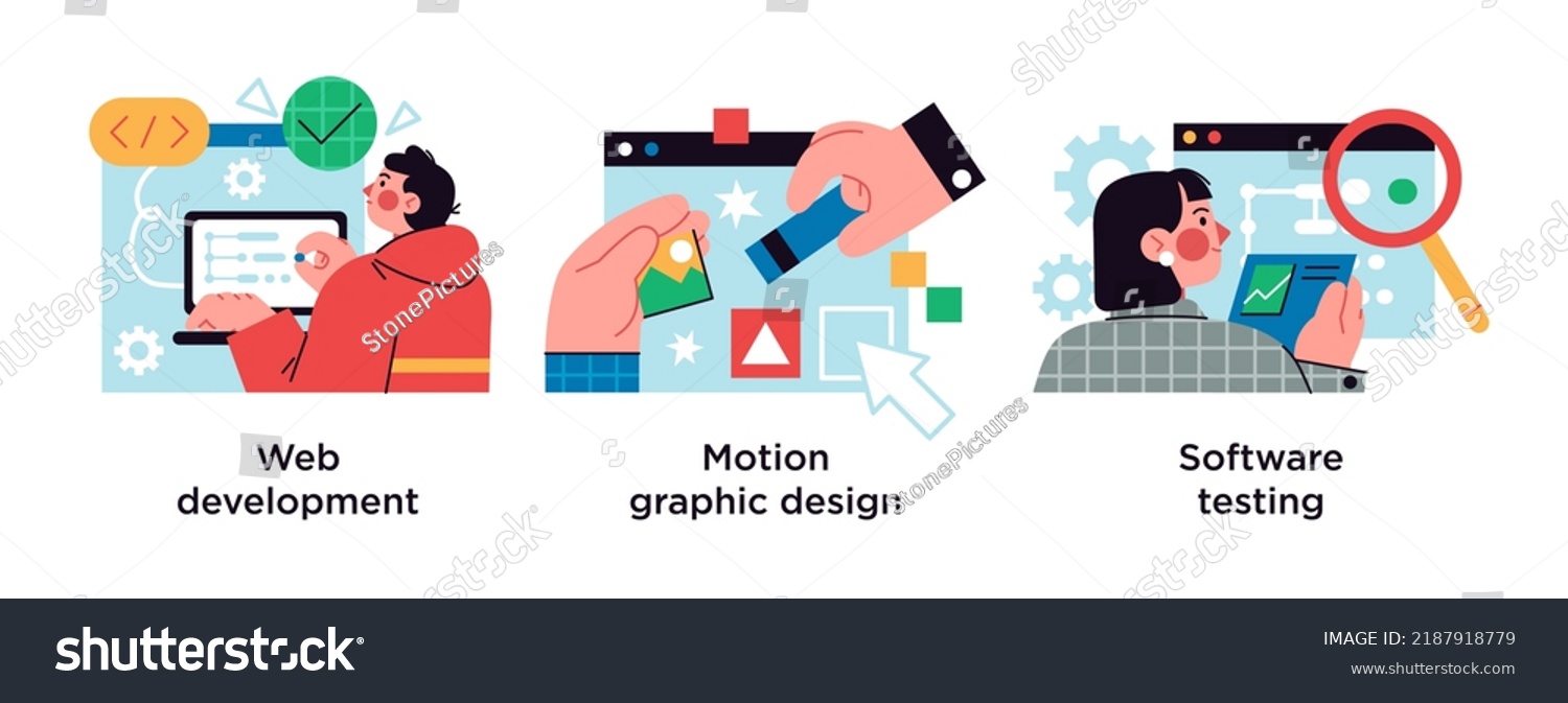 Website Programming Coding Computer Animation Designer Stock Vector ... Website Programming Coding Computer Animation Designer Stock Vector ...