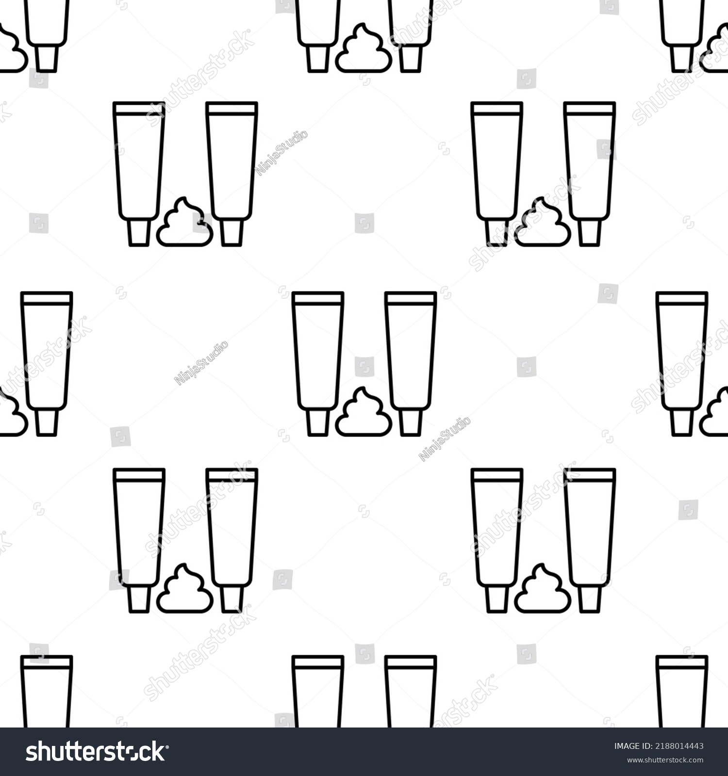 Toothpaste Icon Pattern Seamless Toothpaste Pattern Stock Vector ...