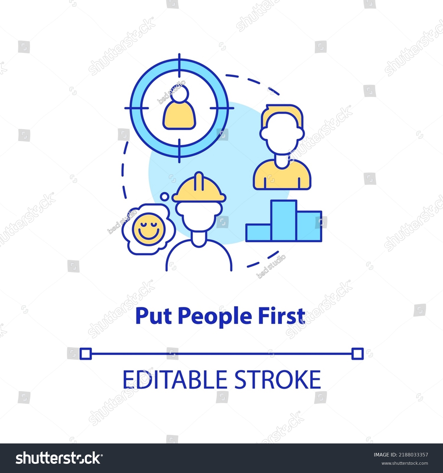 Put People First Concept Icon Support Stock Vector (Royalty Free ... Put People First Concept Icon Support Stock Vector (Royalty Free ...