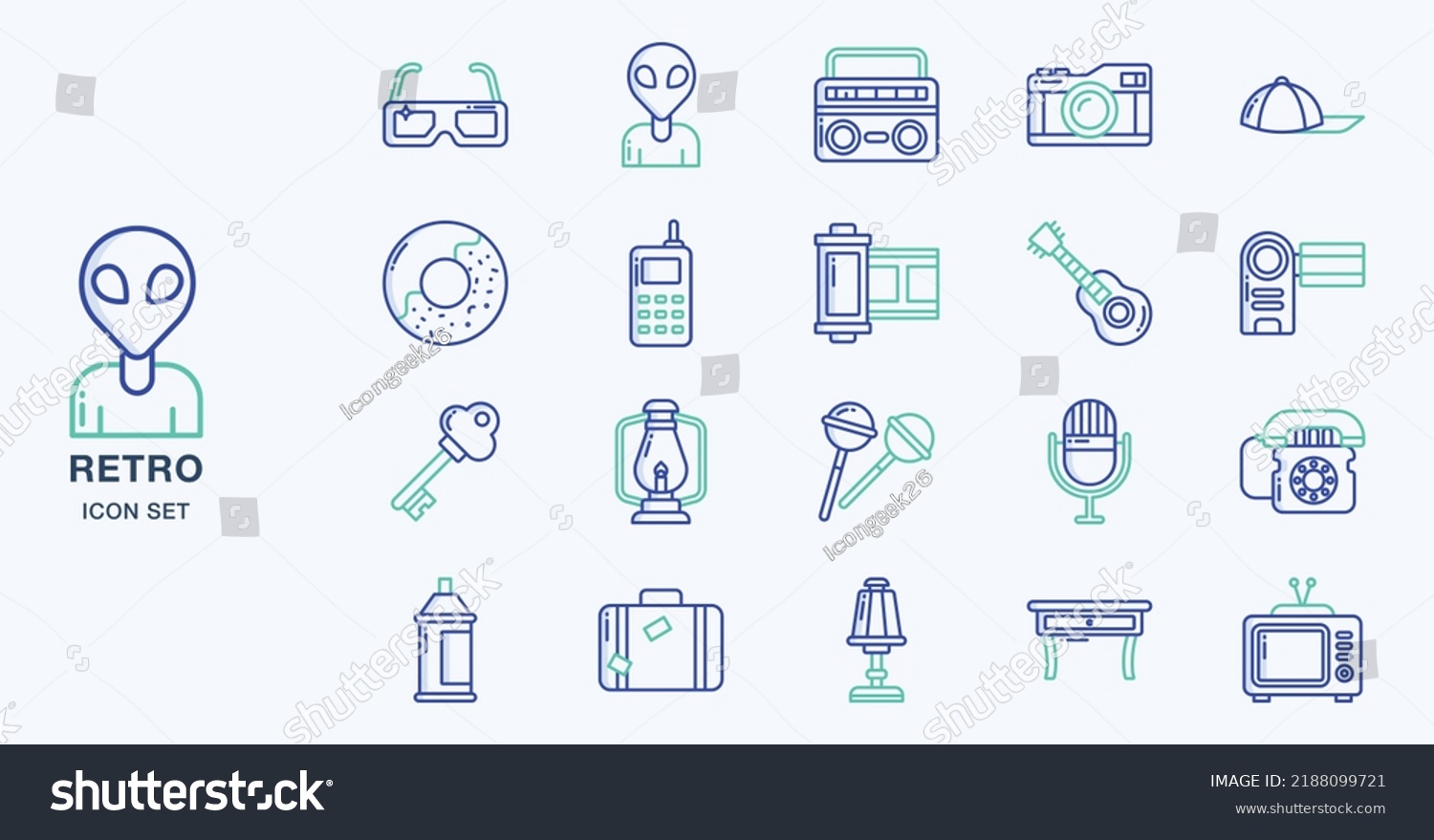 Retro Vintage Icon Set Stock Vector (Royalty Free) 2188099721 ... Retro Vintage Icon Set Stock Vector (Royalty Free) 2188099721 ...