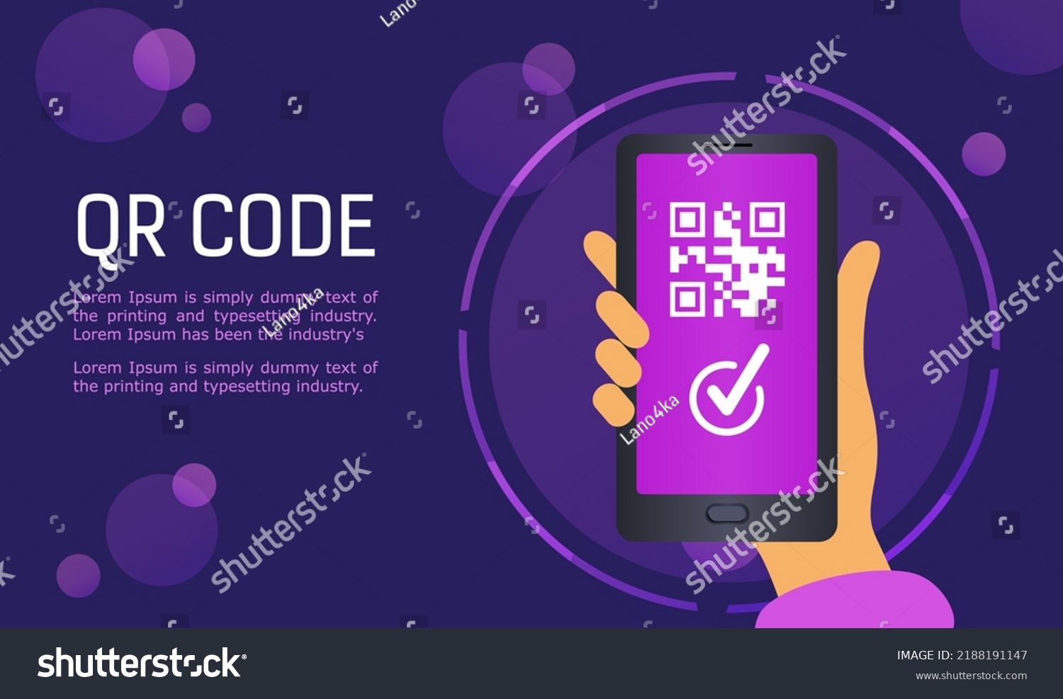 Scanning Qr Code Mobile Phone Qr Stock Vector Royalty Free 2188191147 Shutterstock