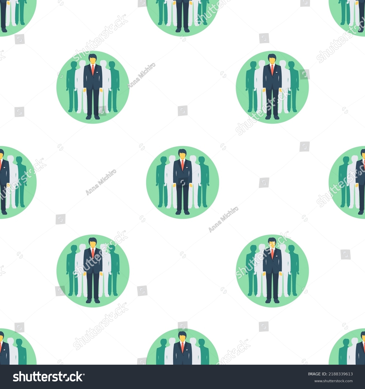Single Teamwork Pattern Teamwork Concept Flat Stock Vector (Royalty ...