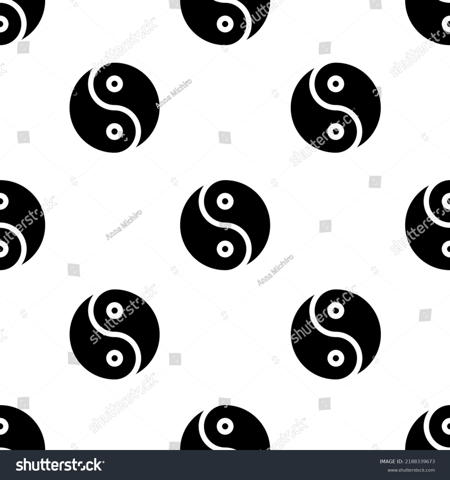 Single Yin Yang Pattern Yin Yang Stock Vector Royalty Free 2188339673 Shutterstock