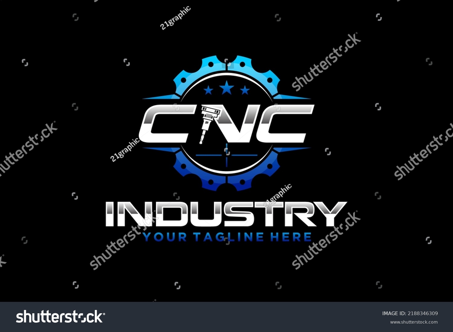 Cnc Lathe Machine Logo Computer Numerical Stock Vector (Royalty Free ...